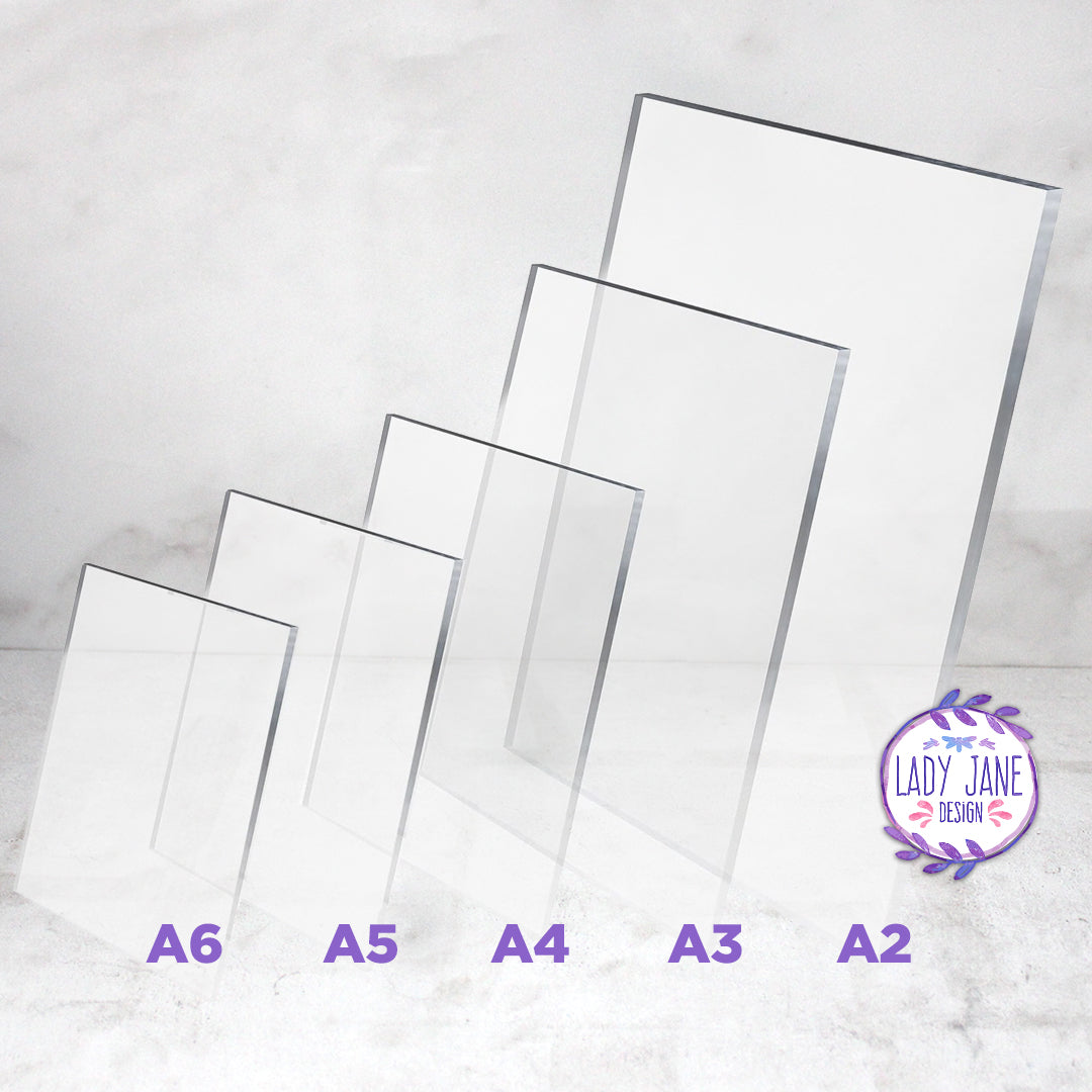 Acrylic Blank Clear Sheet (Sizes) - 3mm – Lady Jane Design